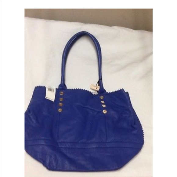 Emma Fox | Bags | New Emma Fox Electric Blue Leather Handbag | Poshmark